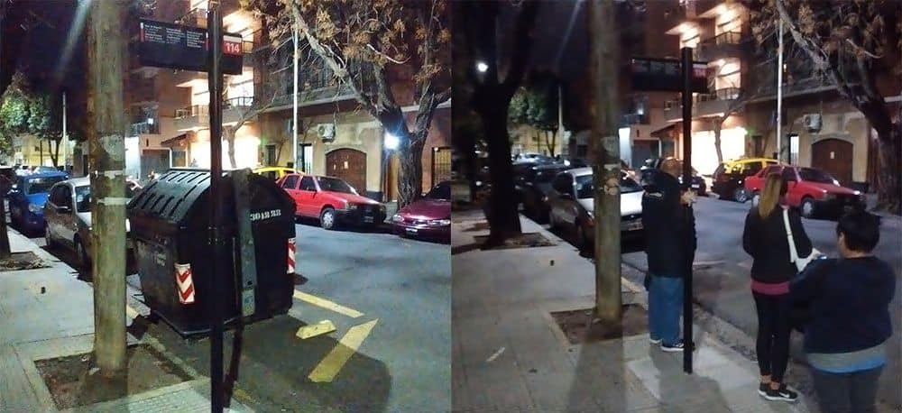 Parada de la Línea 114: Removieron contenedor de López y Pje. Zeballos